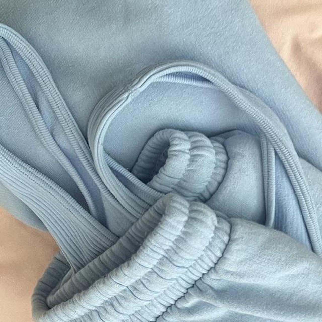 super cute light blue zara lounge sweat set top:... - Depop