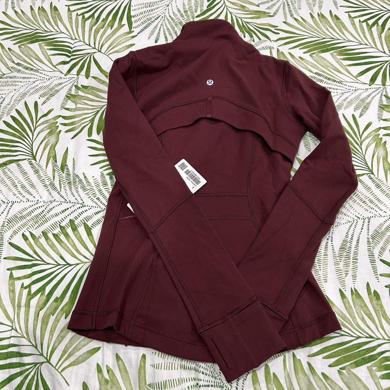 Lululemon define jacket Burgundy Size 4 New with... - Depop