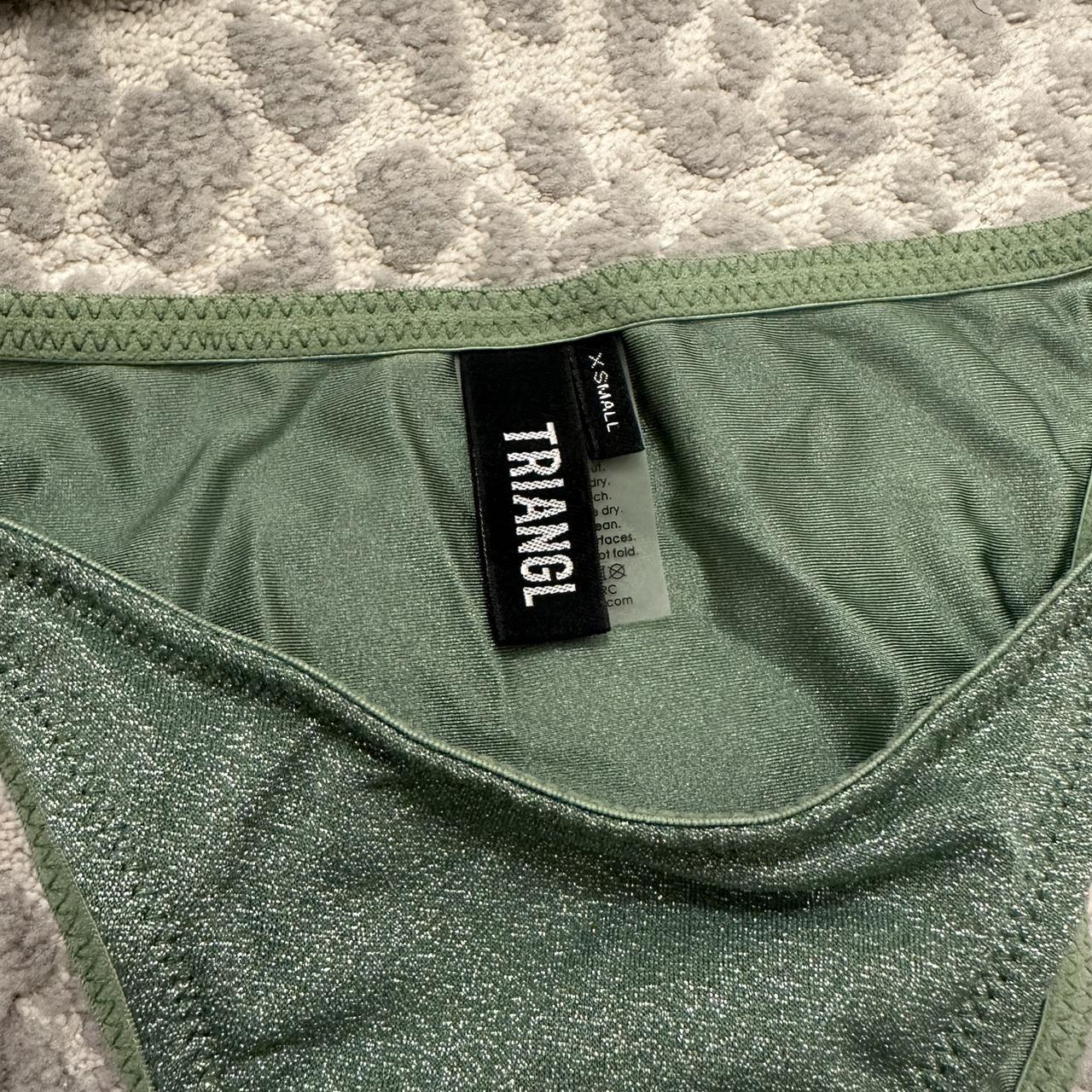 TRIANGL BIKINI - GREEN SPARKLE size XS! in AMAZING... - Depop