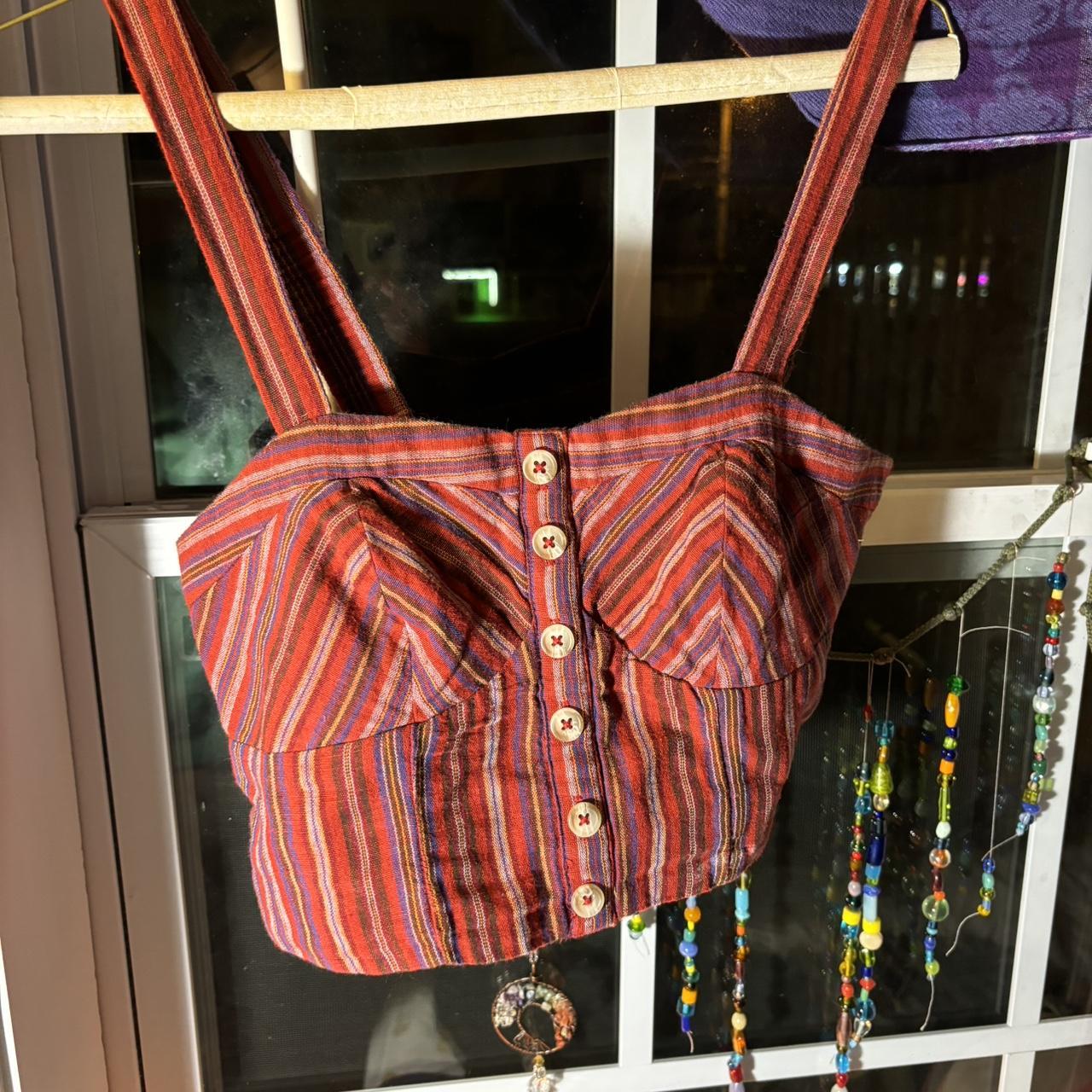 Super cute funky hippie crop top 💕☮️ #hippie... - Depop