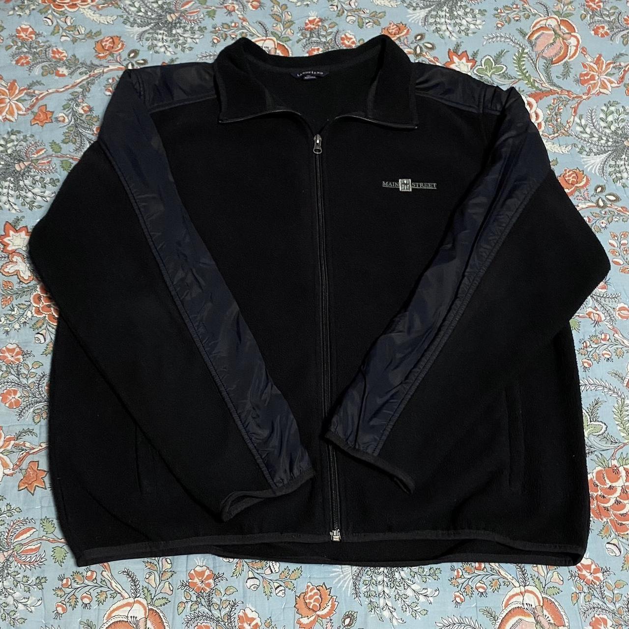 Main Street fleece zip up sweatshirt jacket with... - Depop