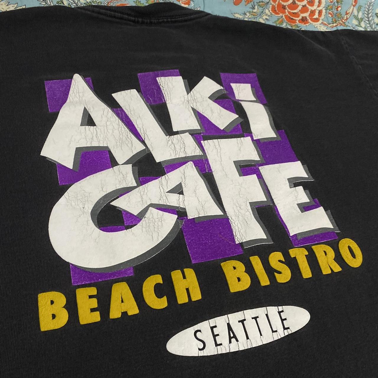 Alki Cafe Beach Bistro Seattle single stitch sleeves... - Depop