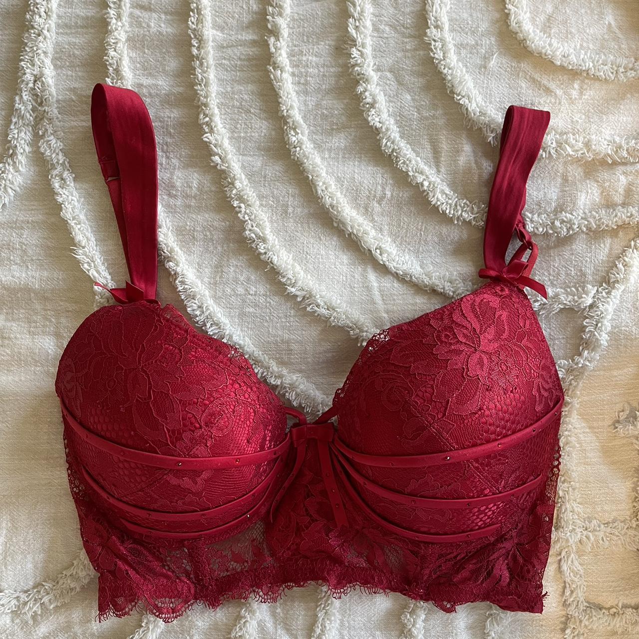 Honey Birdette Madame red bra in size 10DD - Depop