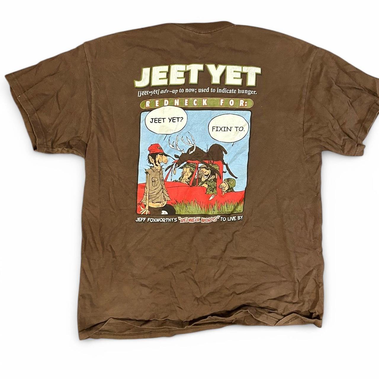 Brown Jeet Yet Graphic Tee, Size L | Depop