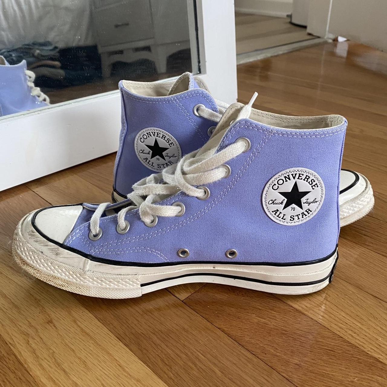 Lavender Converse Chuck 70s, only worn 3-4 times,... - Depop