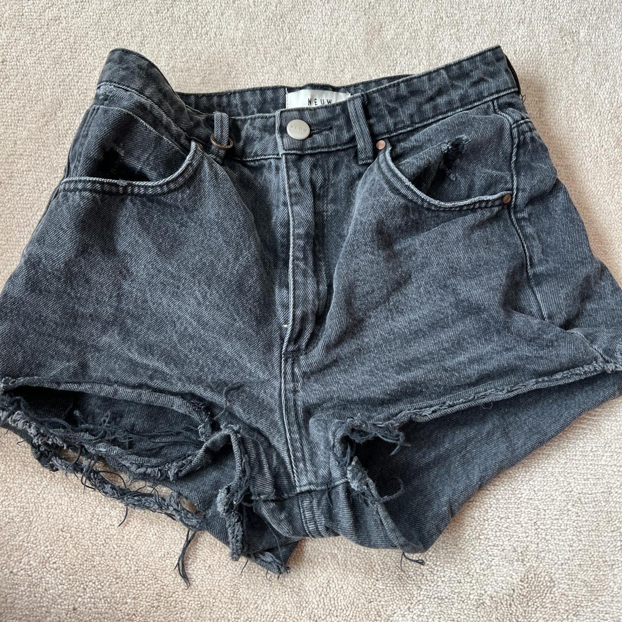 ripped black denim shorts from neuw #neuw - Depop
