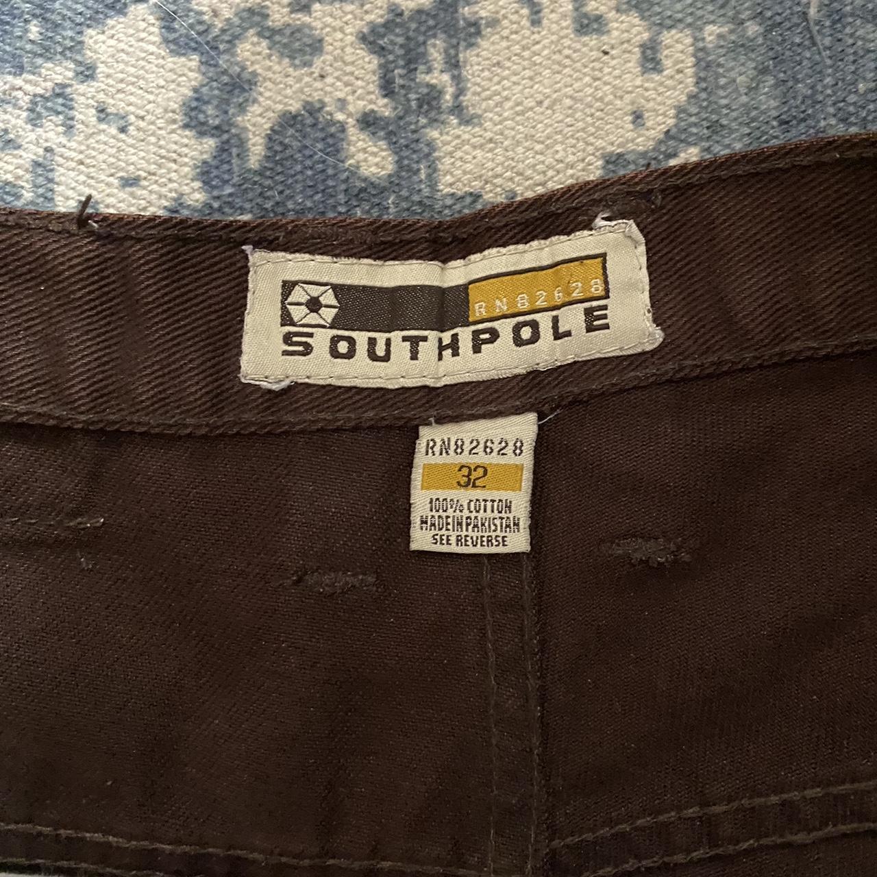 brown vintage South pole denim in good condition,... - Depop