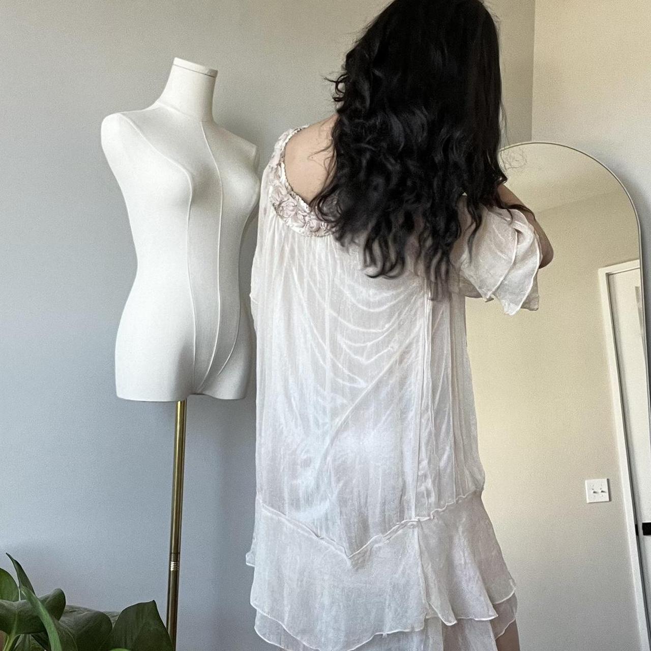 It’s giving Victorian ghost Silk blend double lined... - Depop