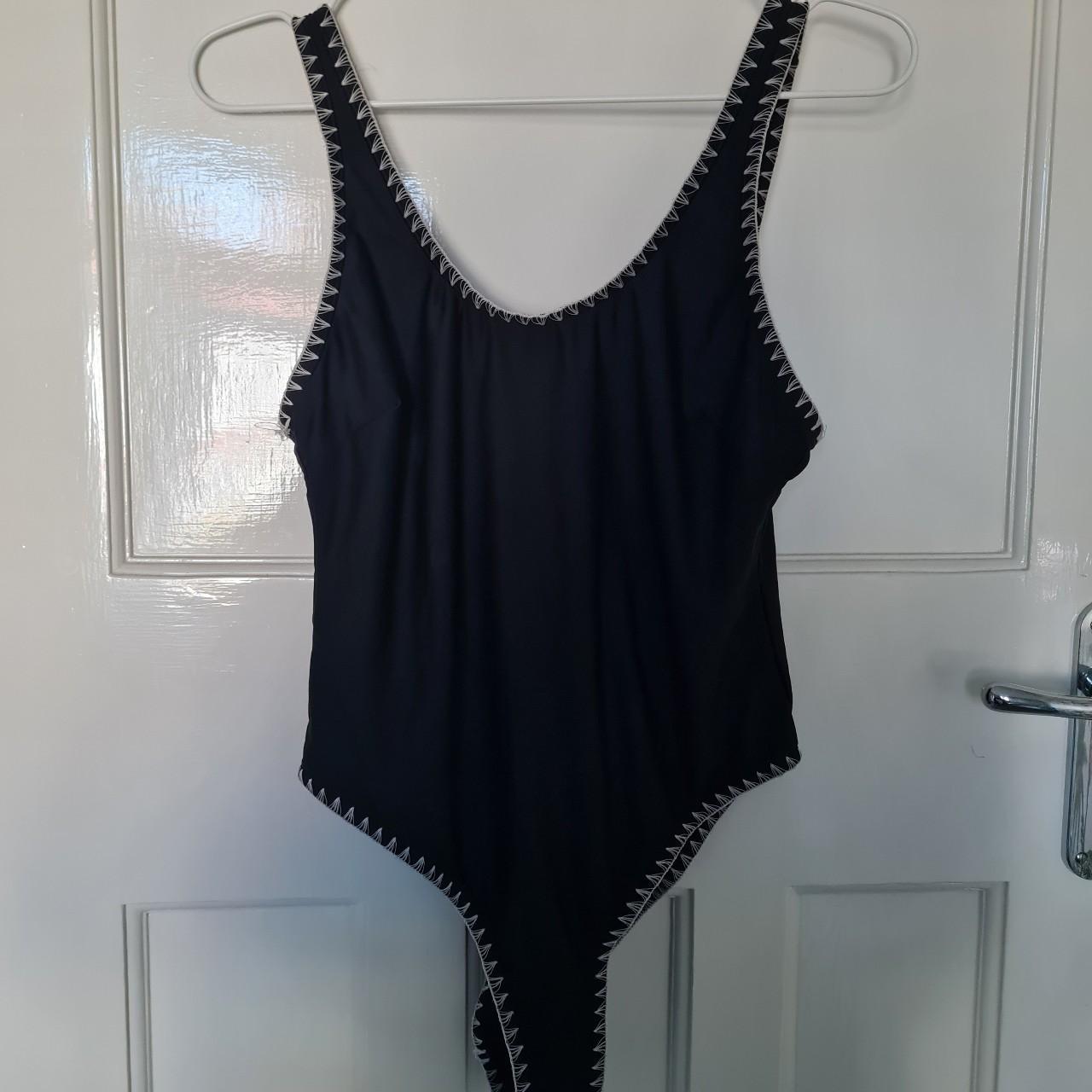 ASOS Women's Black Swimsuit-one-piece | Depop