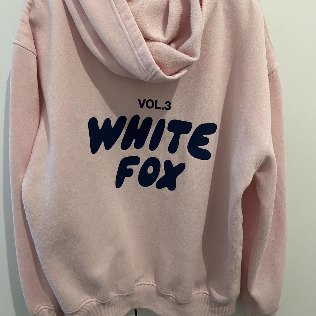 Pink white fox volume 3 hoodie only one minor stain... | Depop