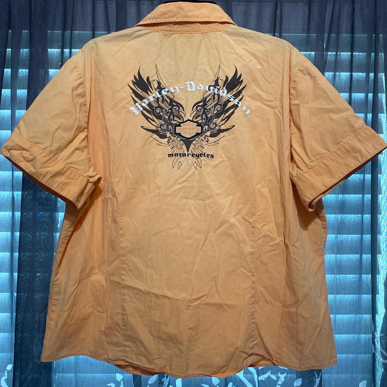 Y2K Harley Davidson Button Down Shirt 2009... | Depop