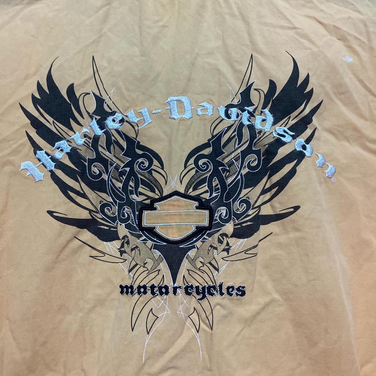 Y2K Harley Davidson Button Down Shirt 2009... | Depop