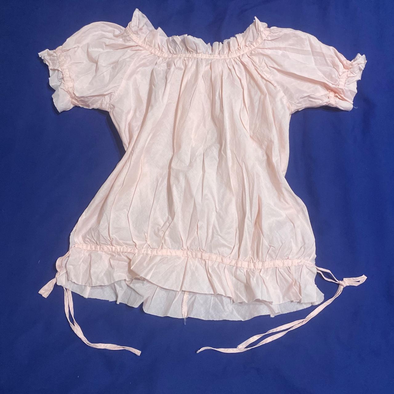 Pink Shojo Girl Blouse NWT Baby Pink Coquette Top... - Depop