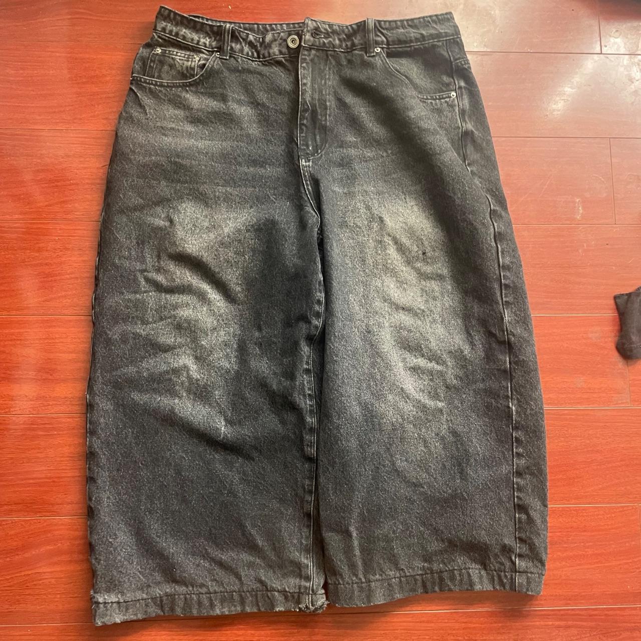 Black Grey Washed Wide Leg Baggy Jeans Willing to... - Depop