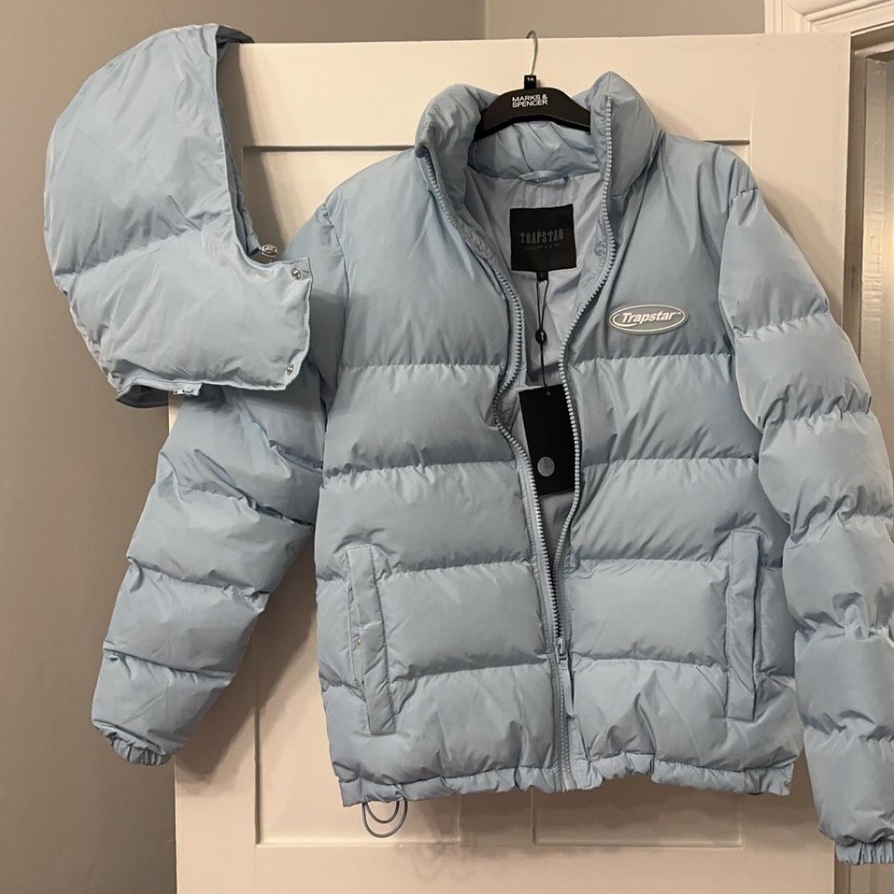 Trapstar coat in sky blue. Comes with a detachable... - Depop