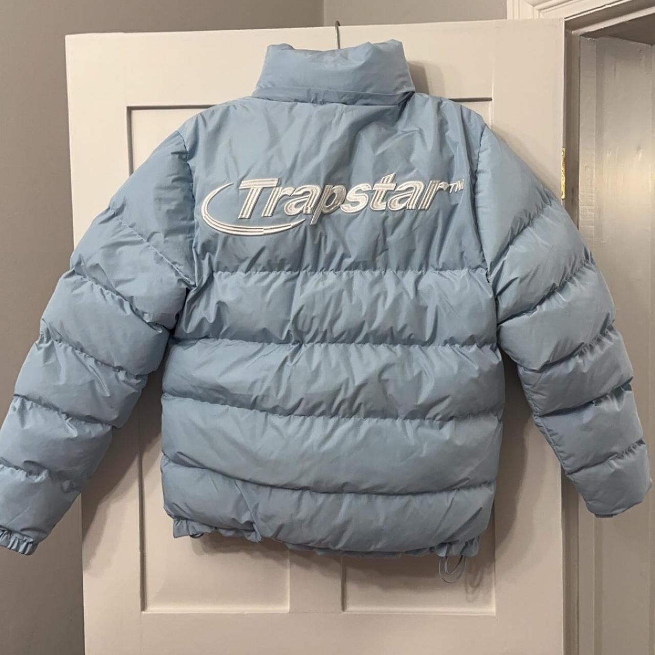 Trapstar coat in sky blue. Comes with a detachable... - Depop