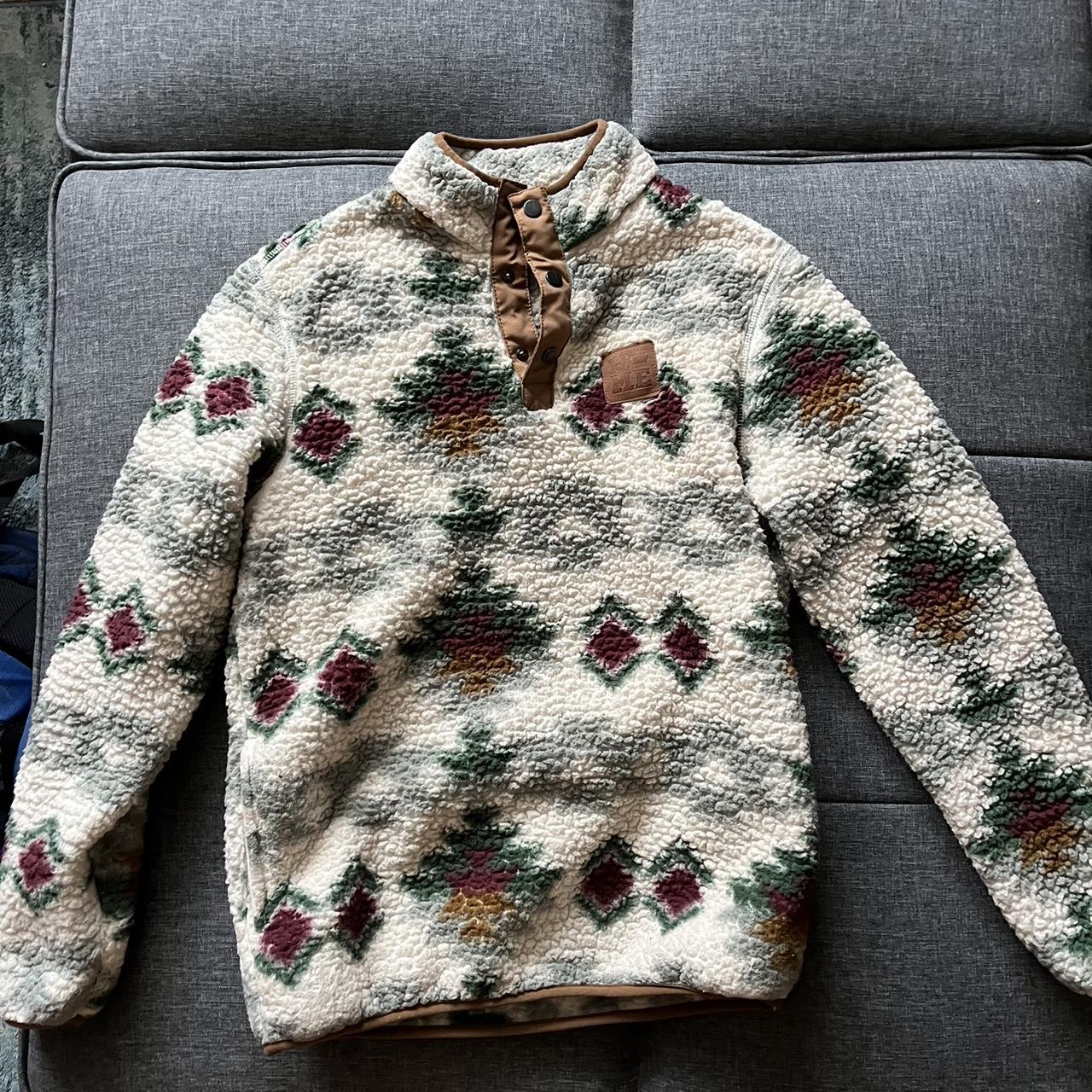 Vintage Fleece Pullover Sweater US M size M - Depop