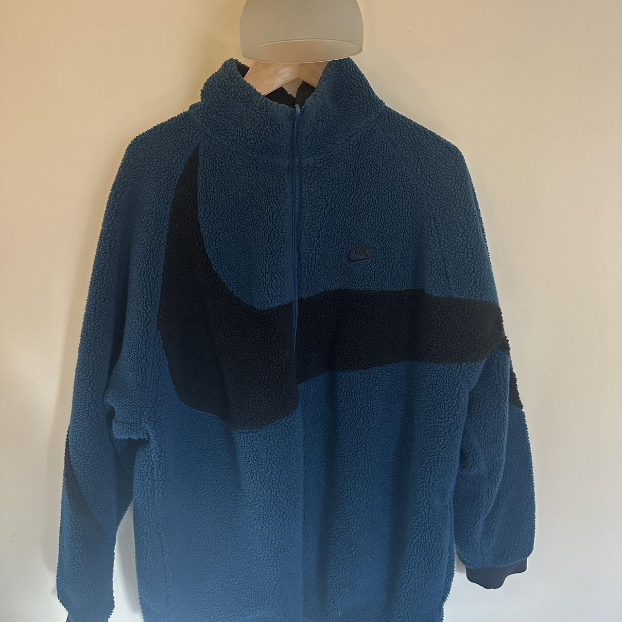 Nike reversible fleece tick coat - Depop