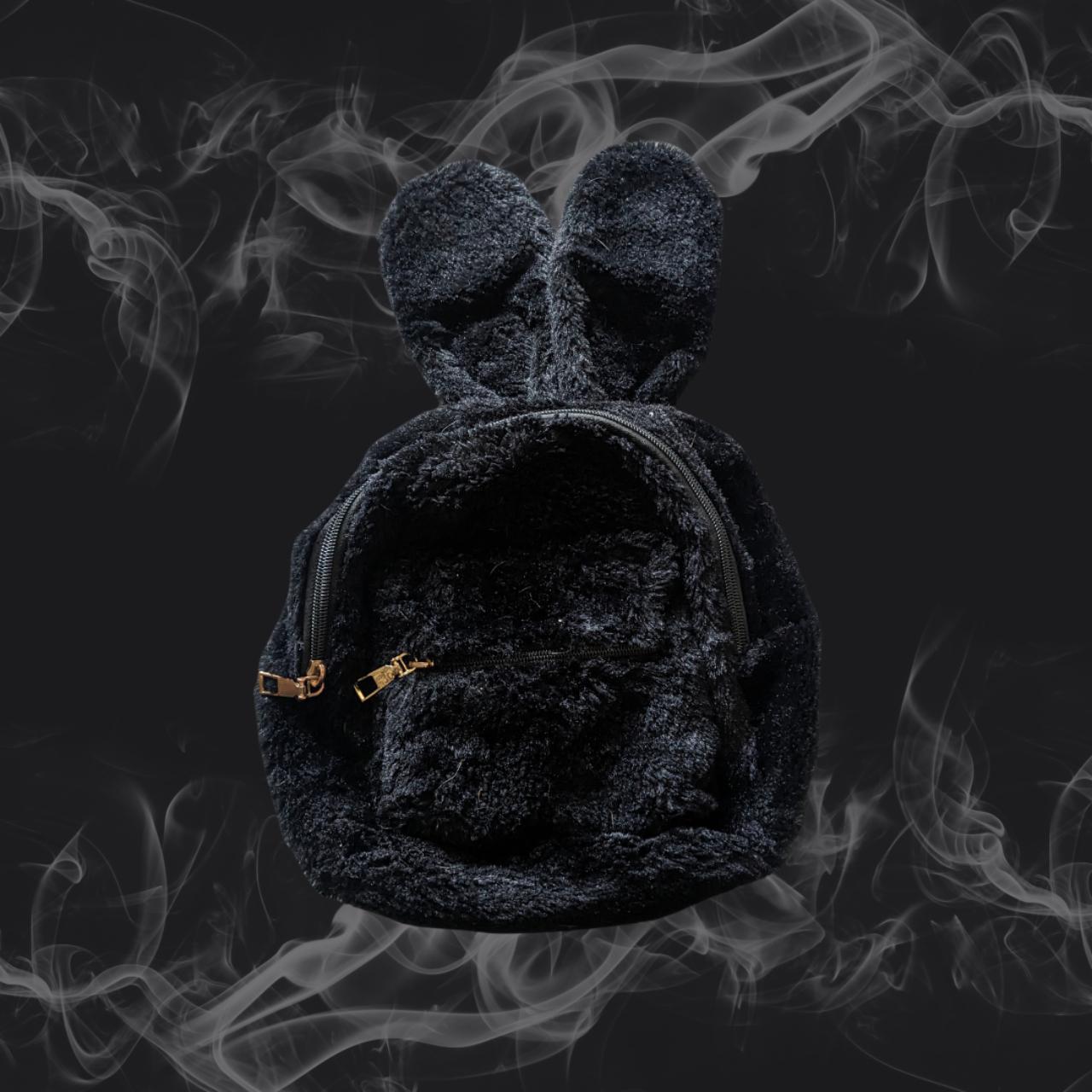 Fuzzy bunny mini backpack! Pretty spacious! Card... - Depop