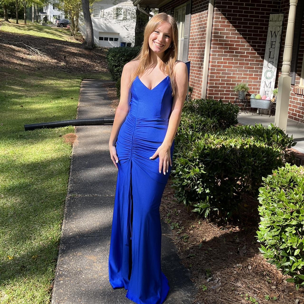 Royal blue prom/formal dress Only worn once and in... - Depop