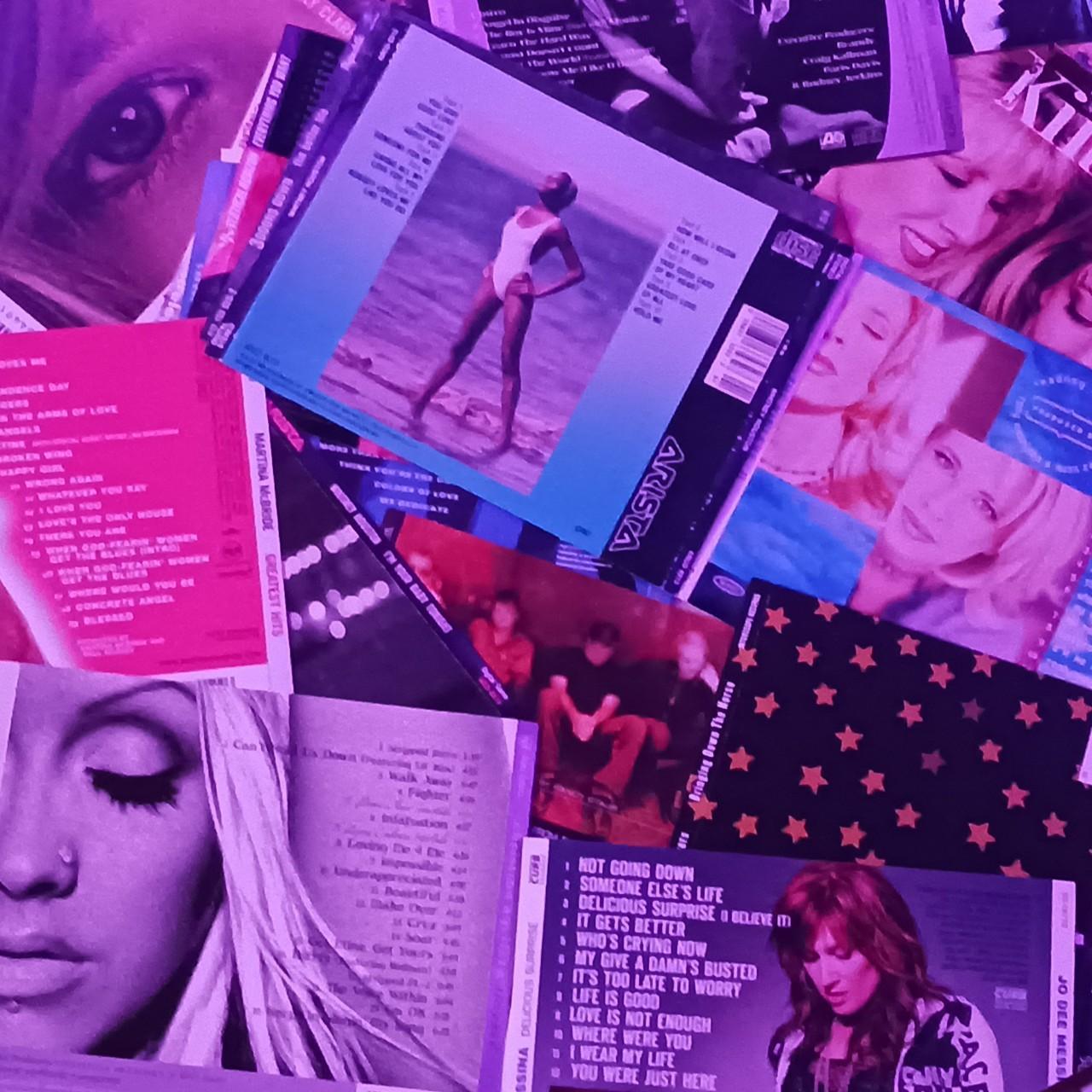 bag of Vintage CD inlays for scrapbook room decor... - Depop