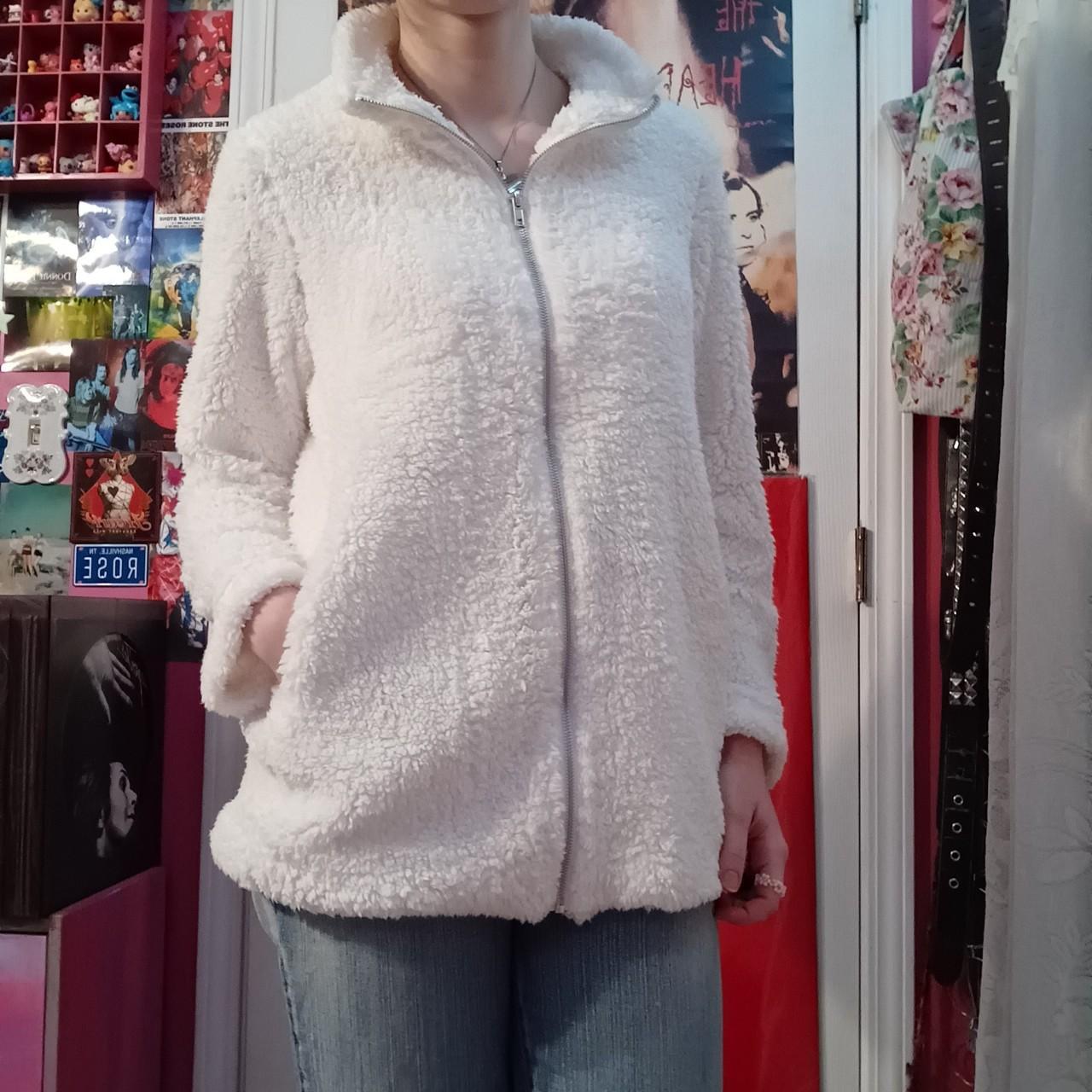 knapp studio zip up fluffy jacket cozy with pockets,... | Depop