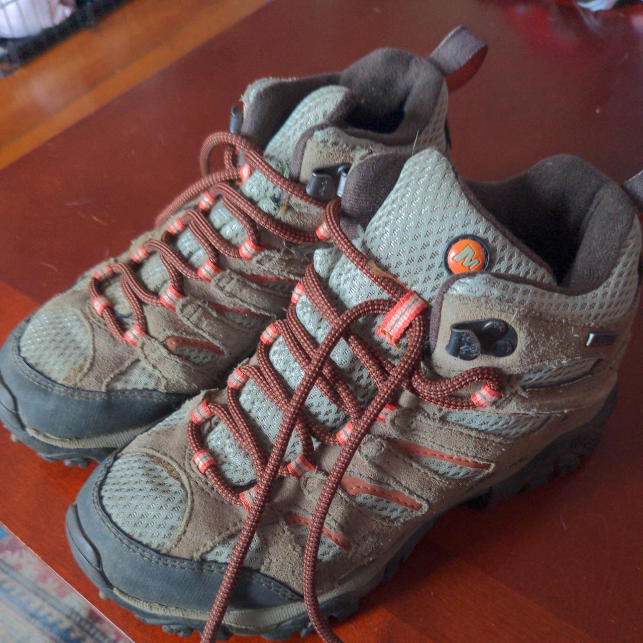 Merrell Women's Brown and Tan Boots | Depop