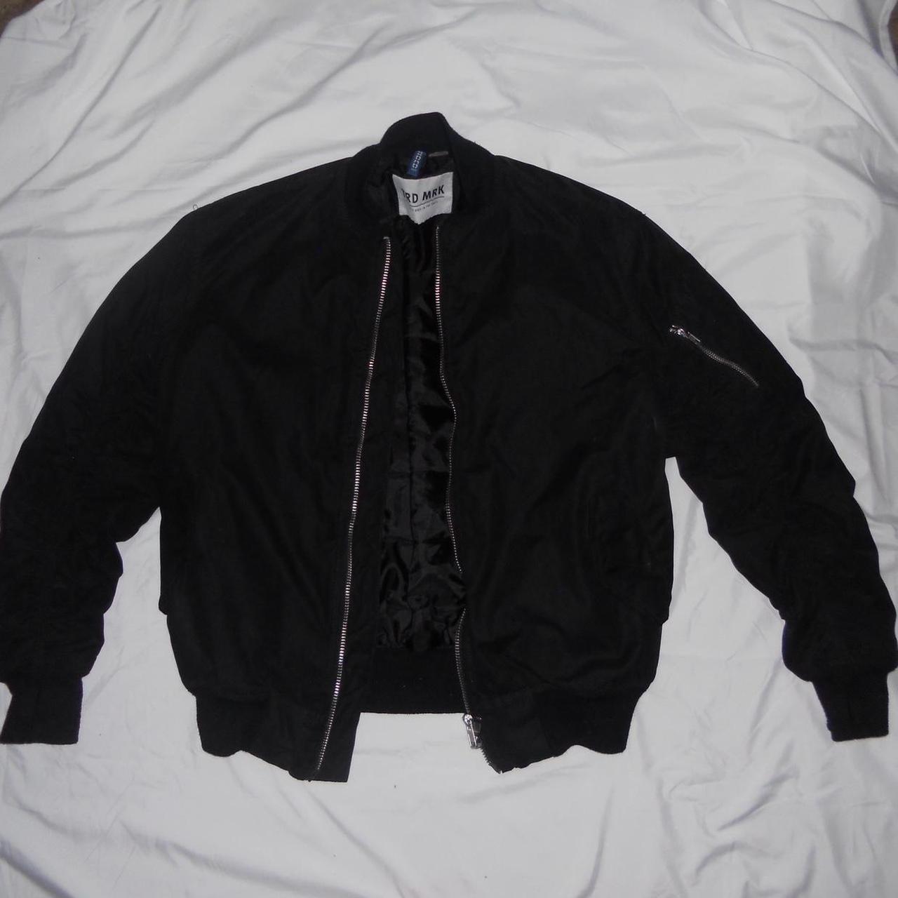 Black military bomber jacket Size: S (Men's) but... - Depop
