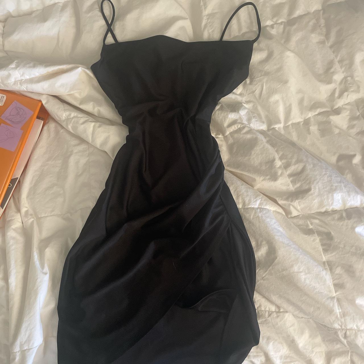 windsor black mini dress super cute worn once - Depop