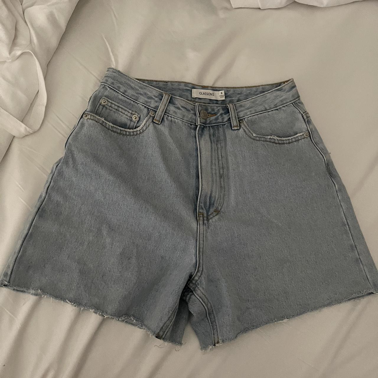 Glassons denim shorts 💙 size 8 Slim fit longer leg... - Depop
