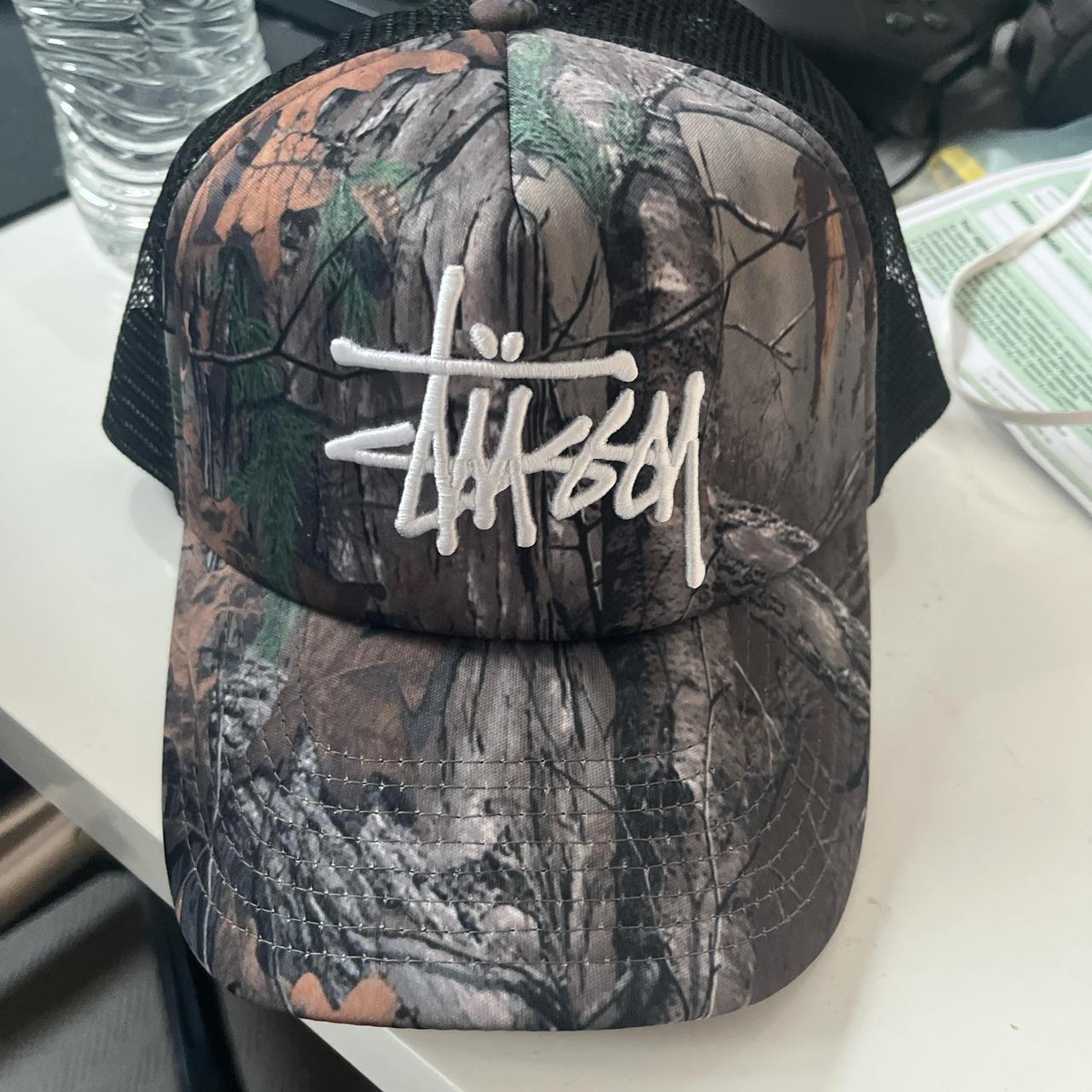 Stussy tree camo hat only worn once - Depop