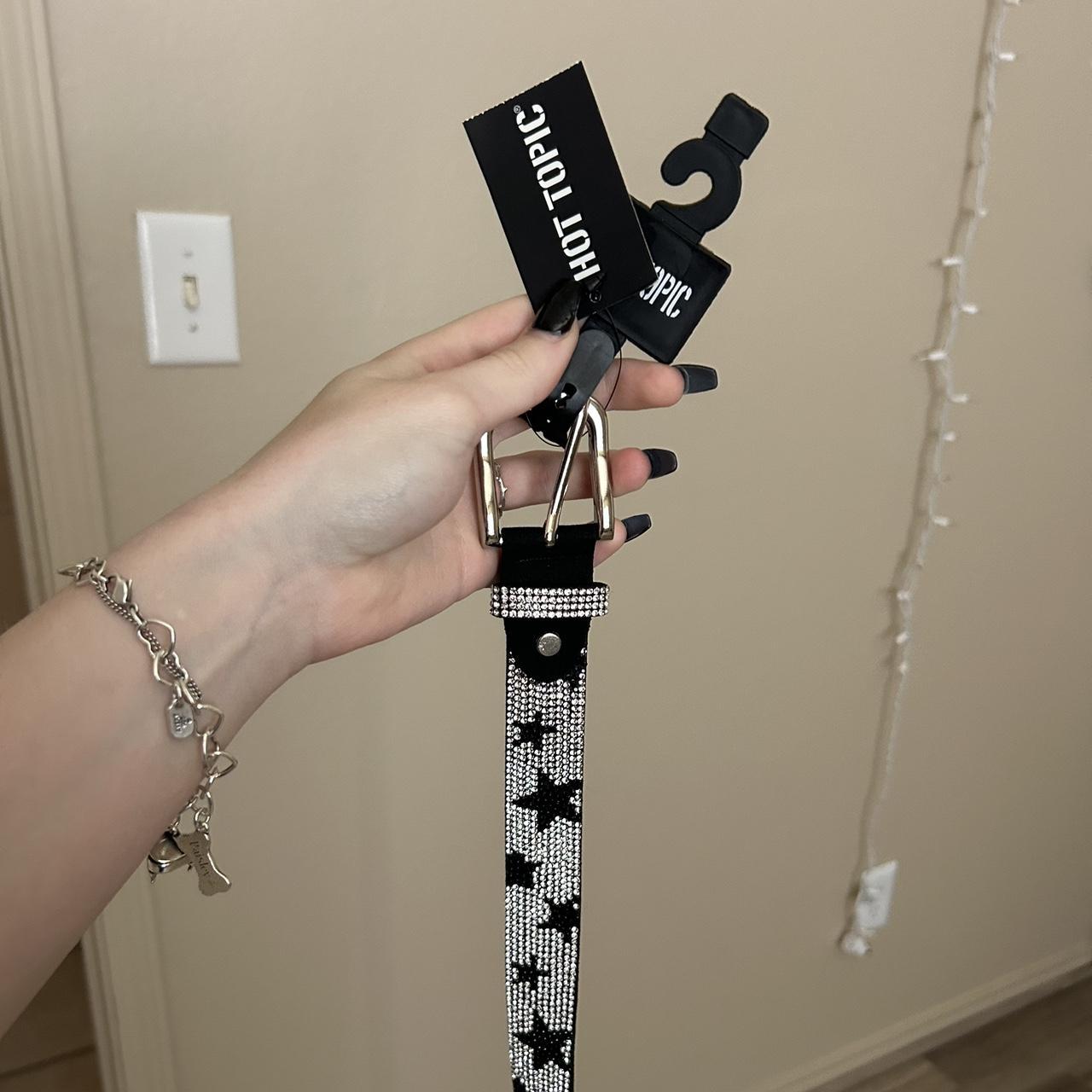 hot topic bedazzled star belt, size xs ⭐️ #scene #emo... - Depop