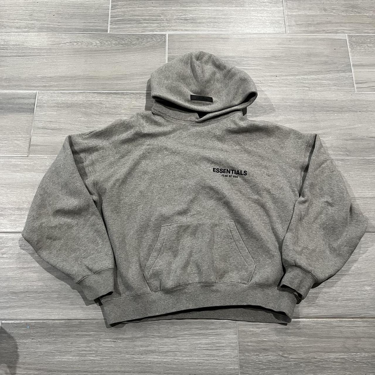 Grey Essentials hoodie Size M #grey #hoodie - Depop