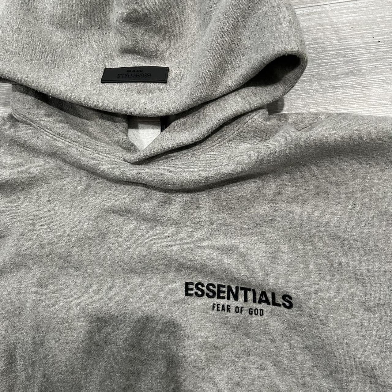 Grey Essentials hoodie Size M #grey #hoodie - Depop
