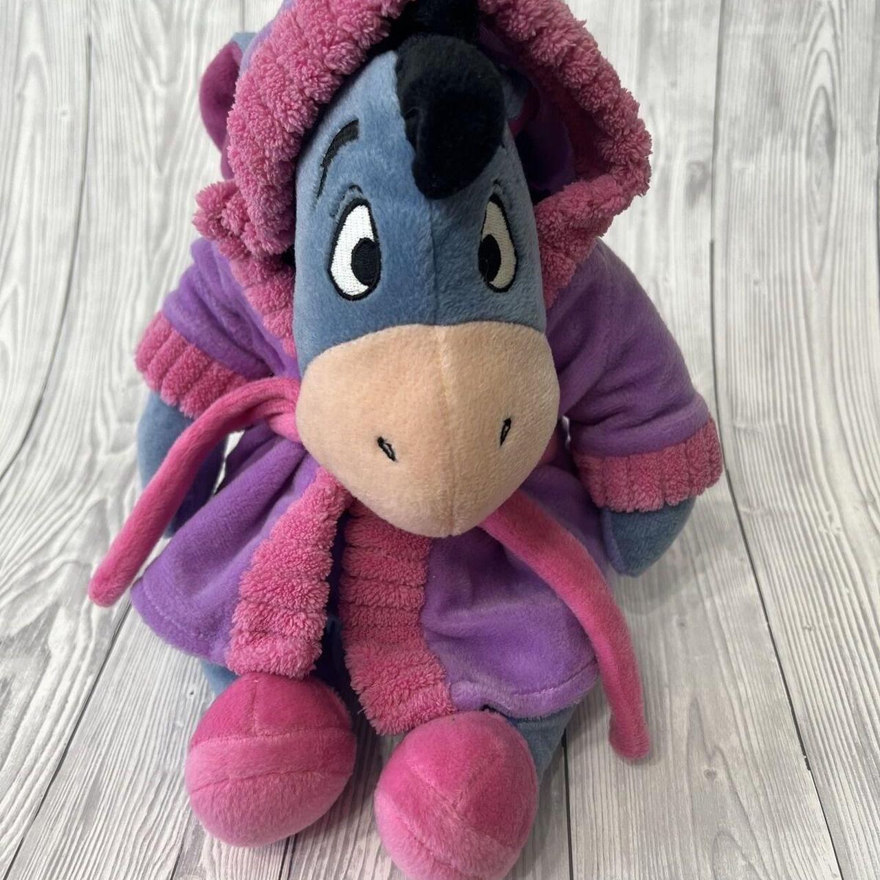 Disney Winnie the Pooh Eeyore in robe Plush Soft Toy... - Depop