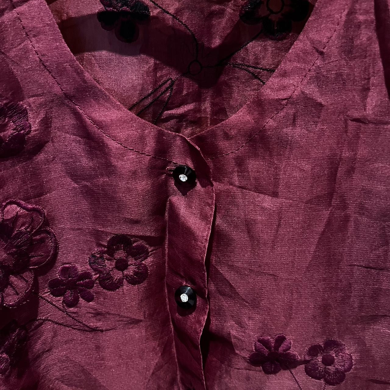 Women's Red and Pink Blouse | Depop