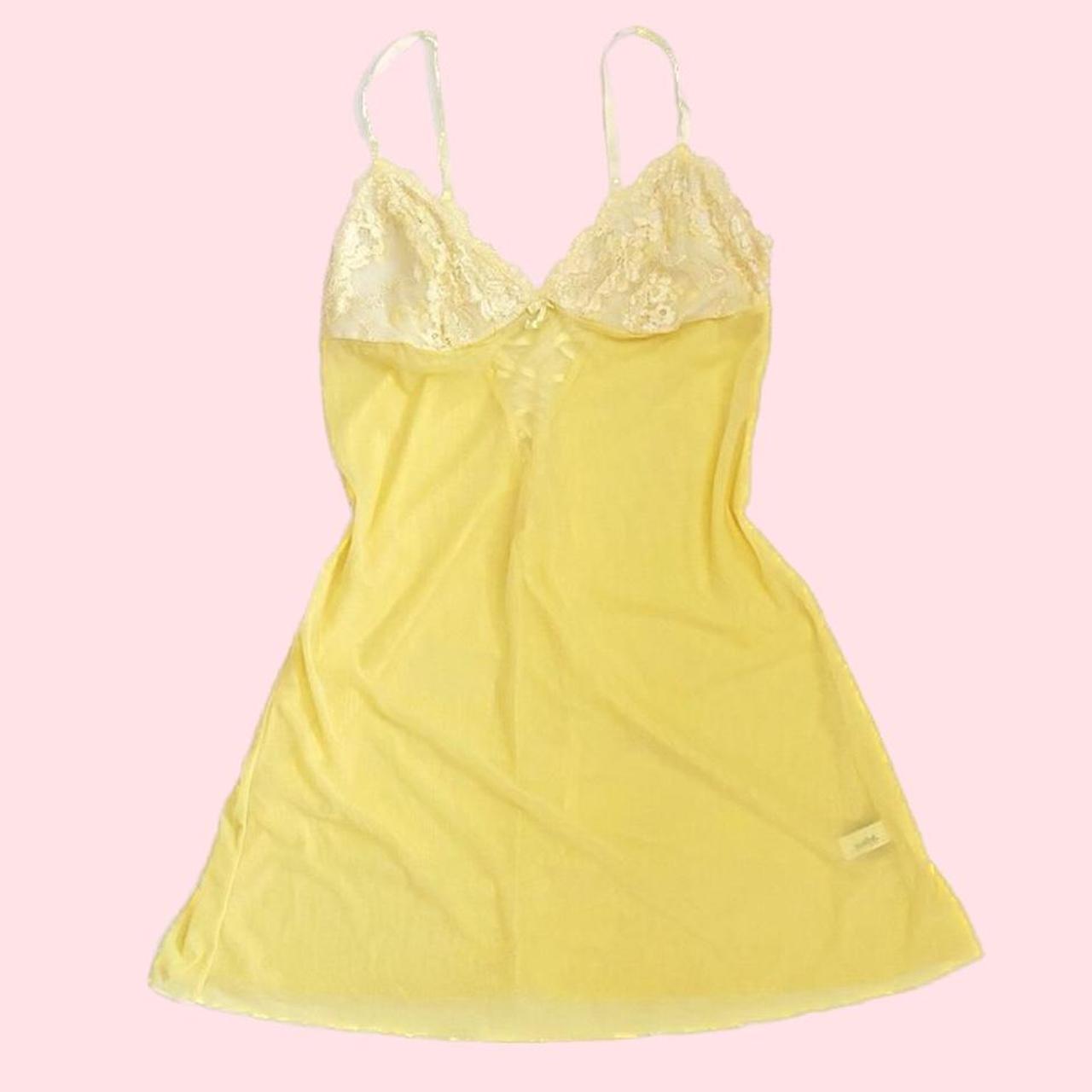 Yellow Lace Corset Back Pour Moi Lingerie Babydoll... - Depop