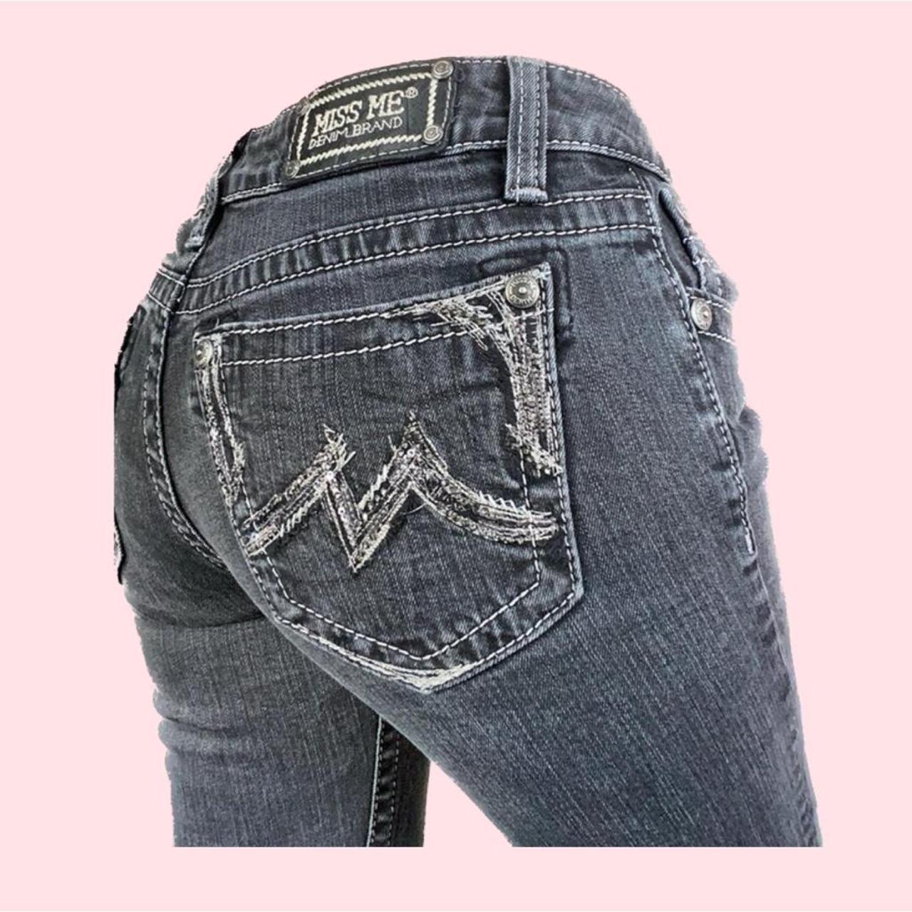 Miss Me Black Sequin Skinny Jeans Size: Waist 29... - Depop