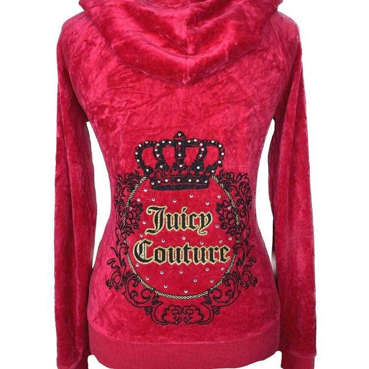 Juicy Couture Red Zip Hoodie Size: S Brand: Juicy... - Depop