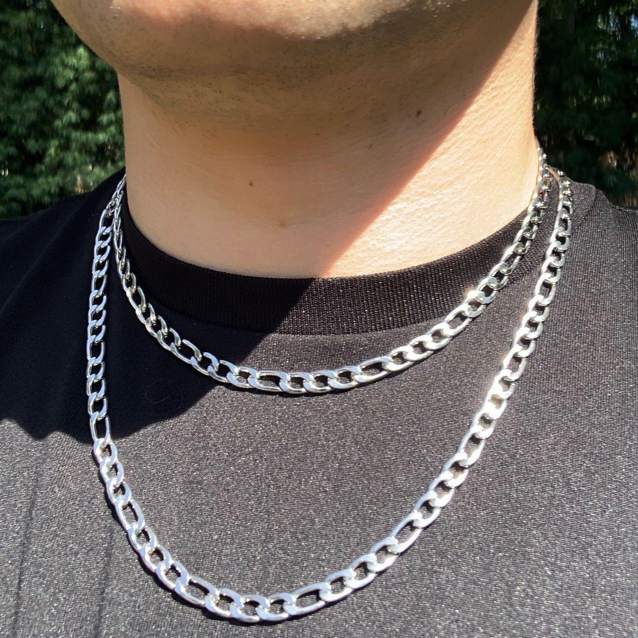 Figaro Chain | Silver Figaro Necklace 6mm Figaro... | Depop