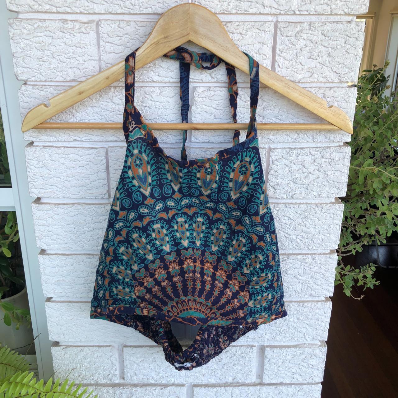 Epic Tree of Life mandala halter crop top M/L but... - Depop