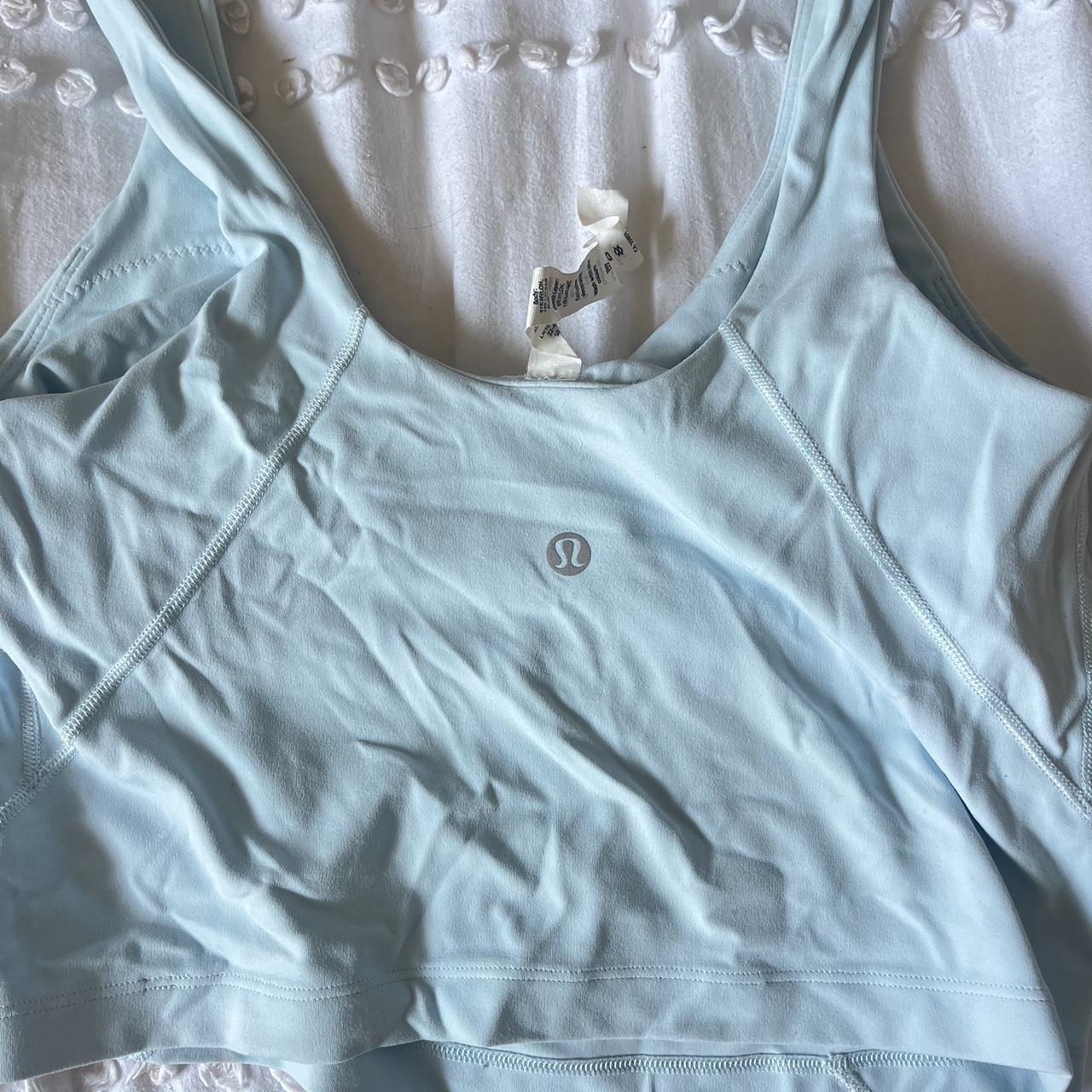 Lulu light blue align tank no padding Super cute... - Depop