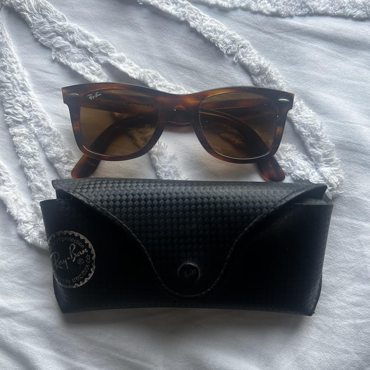 Ray-Ban tortoise shell Wayfarer sunglasses - good... - Depop