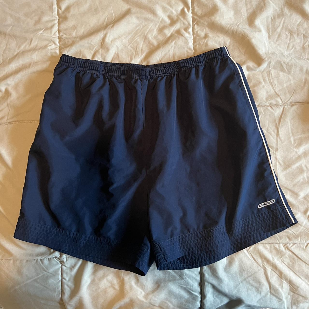 Reebok Men's Navy and White Shorts | Depop