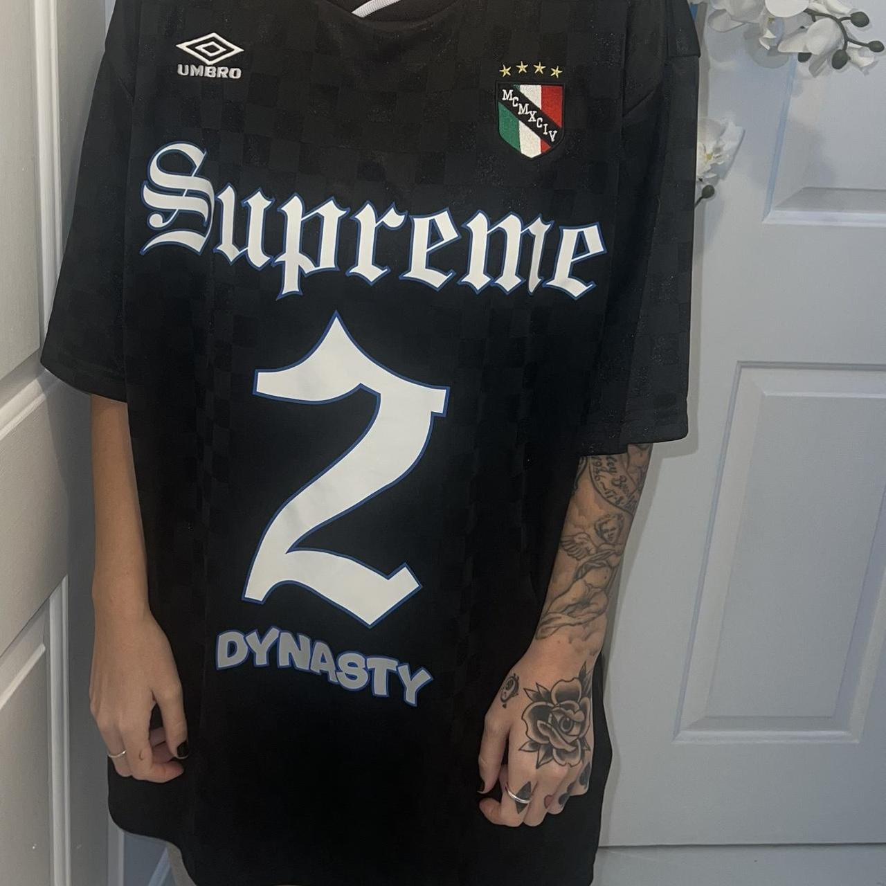 Unisex Supreme Umbro Football t shirt top Unisex... - Depop