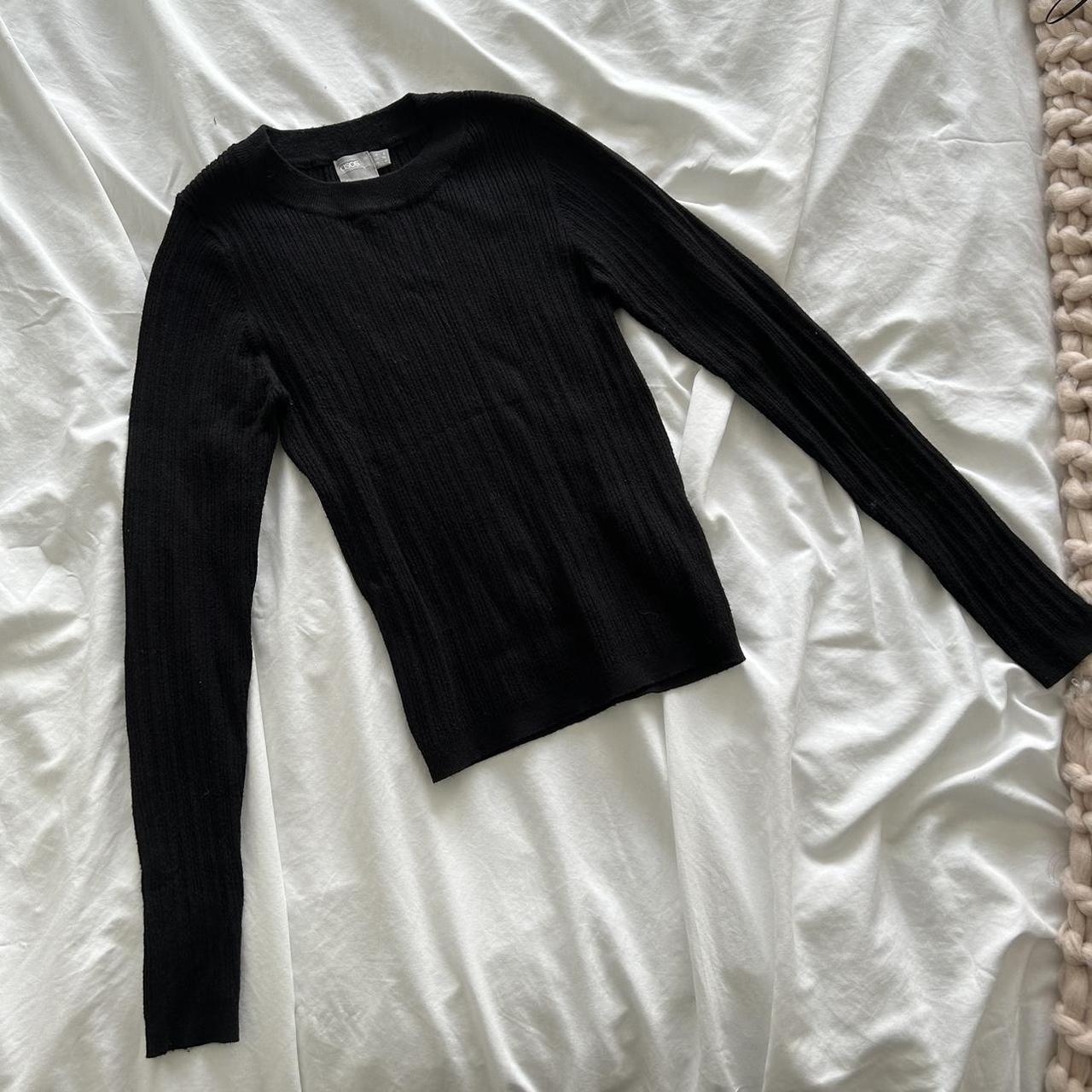 Asos black ribbed jumper • Size 8 • worn... - Depop