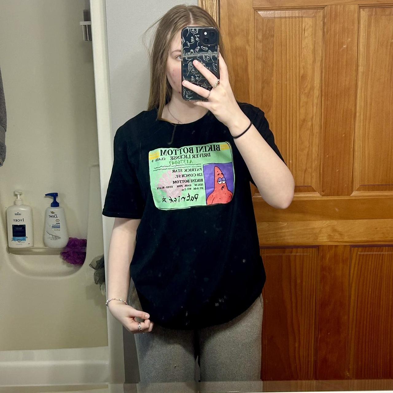 patrick bikini bottom license t shirt no flaws size... - Depop