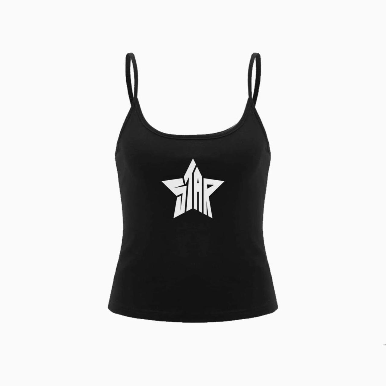 beautiful black handmade STAR cami ! material - ... - Depop