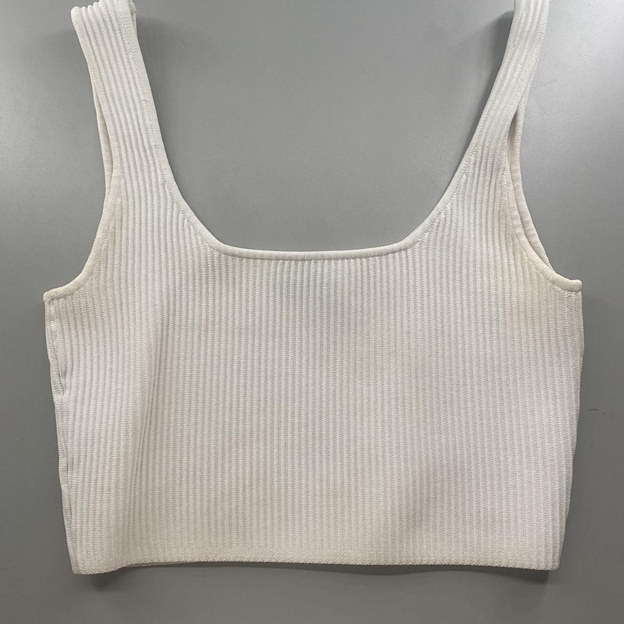 White Fox White Tank Size S - Depop