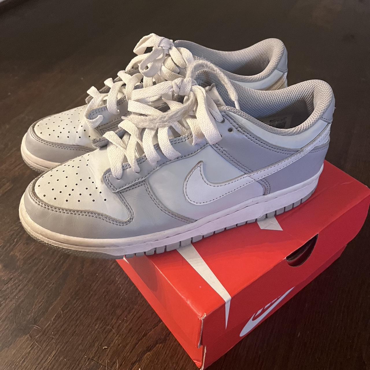 Grey Nike dunks I’m pretty good condition - Depop